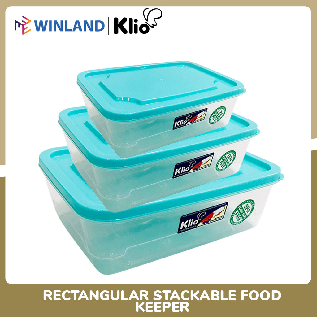 Klio by Winland Rectangular Stackable Food Keeper Kitchenware Container ...
