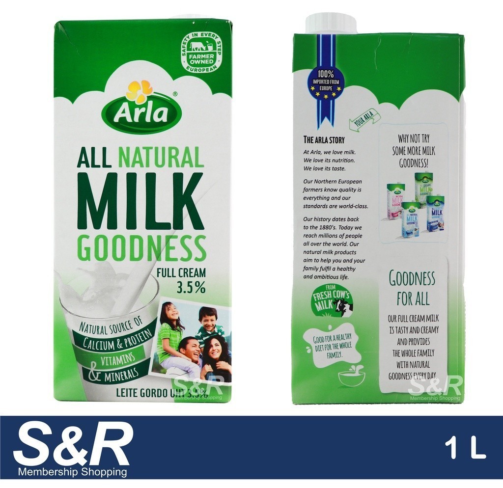 Arla All Natural UHT Full Cream Milk 1L | Shopee Philippines