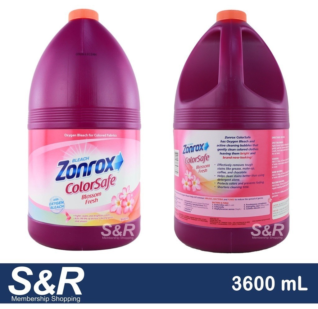Zonrox Color Safe Blossom Fresh Bleach 3.6L | Shopee Philippines