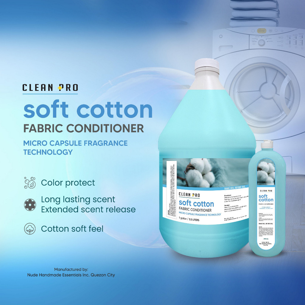 Clean Pro Fabric Softener Soft Cotton Scent Gallon | Shopee Philippines