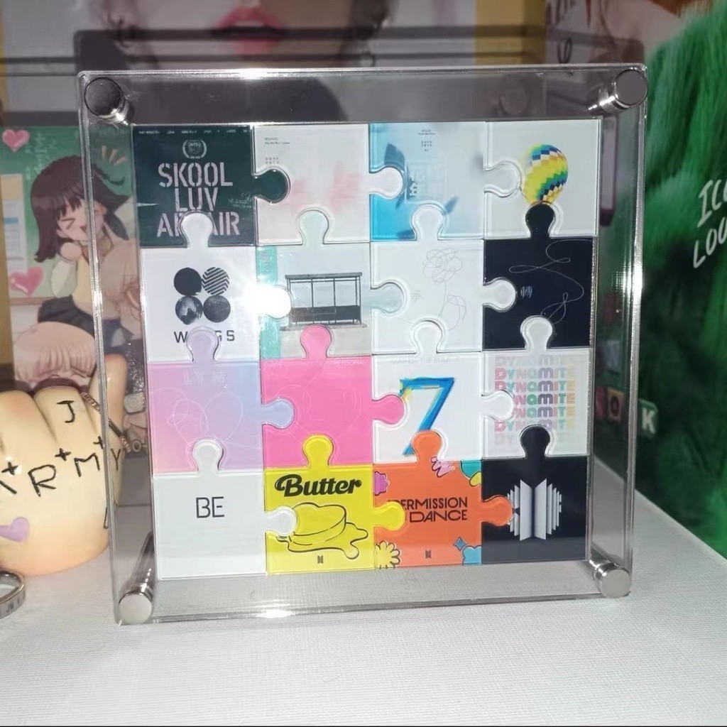15*15cm Kpop Bangtan Boys Album Acrylic Puzzle Frame Display (puzzle ...