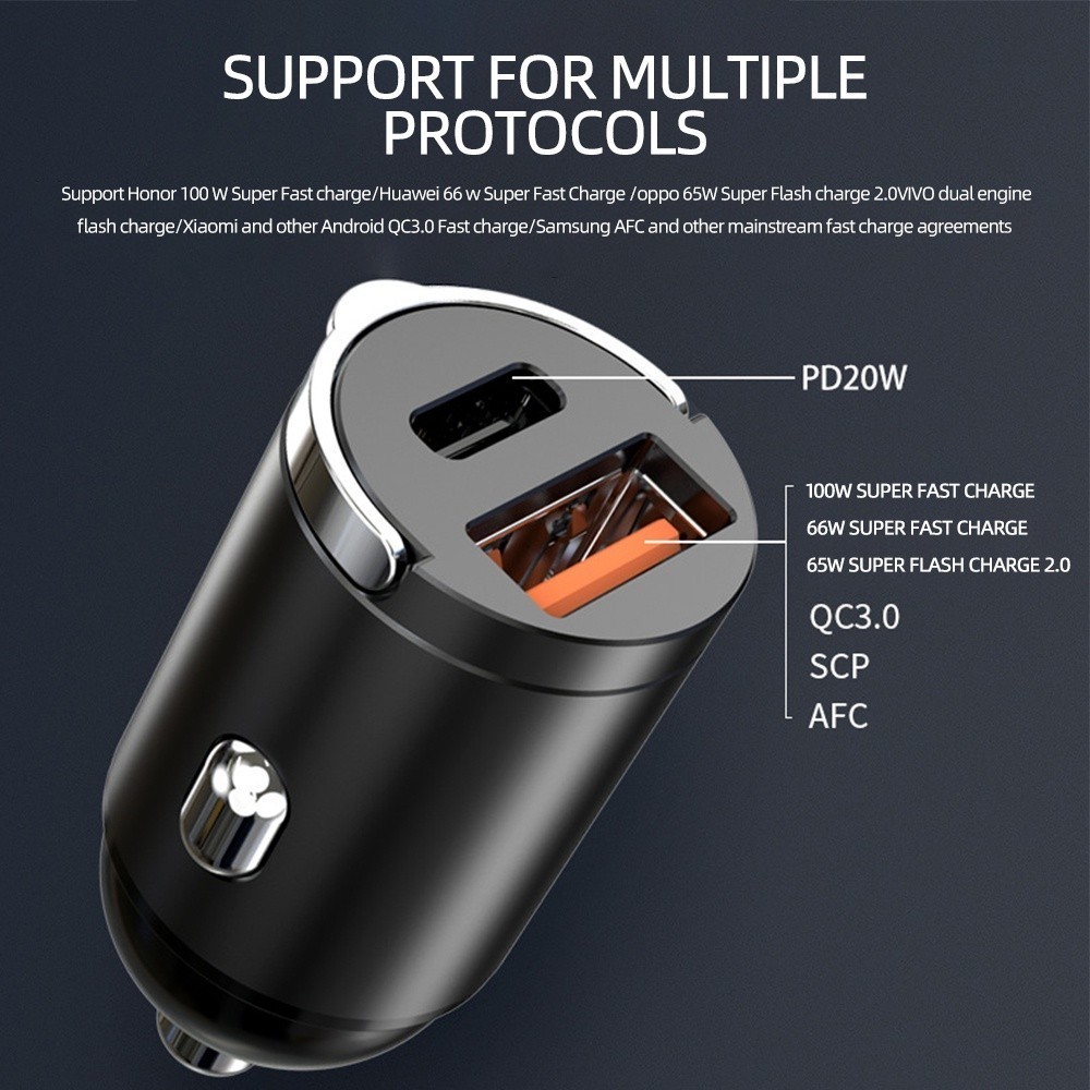 (Local seller) 200W Car Charger Type C Fast Charge Quick Charge 4.0 3.0 ...