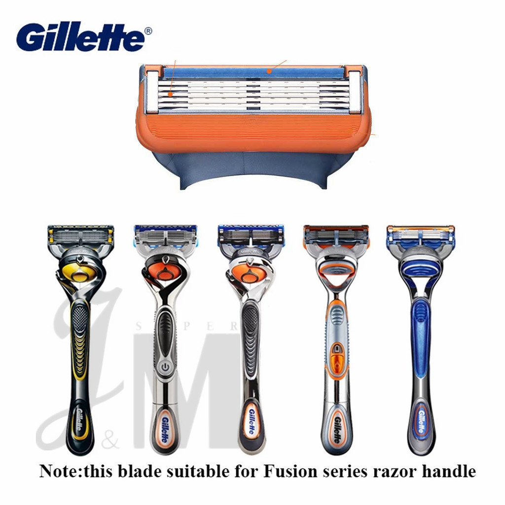 Gillette Fusion Razor Shaving Blade Brands Safety Manual Face Beard ...
