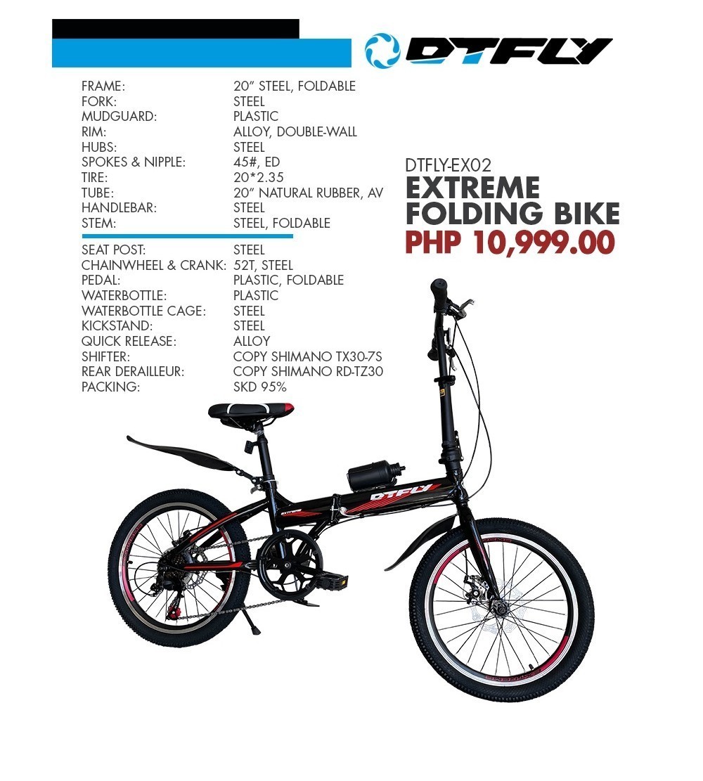 DTFLY EXTREME FOLDING BIKE EX02 | Shopee Philippines