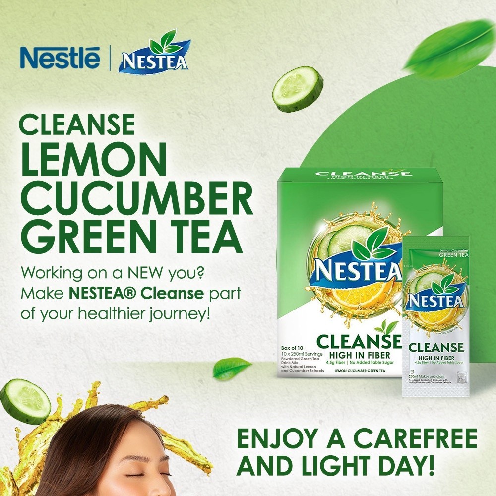 Nestea Cleanse Lemon Cucumber Powdered Green Tea with Fiber 250ml ...