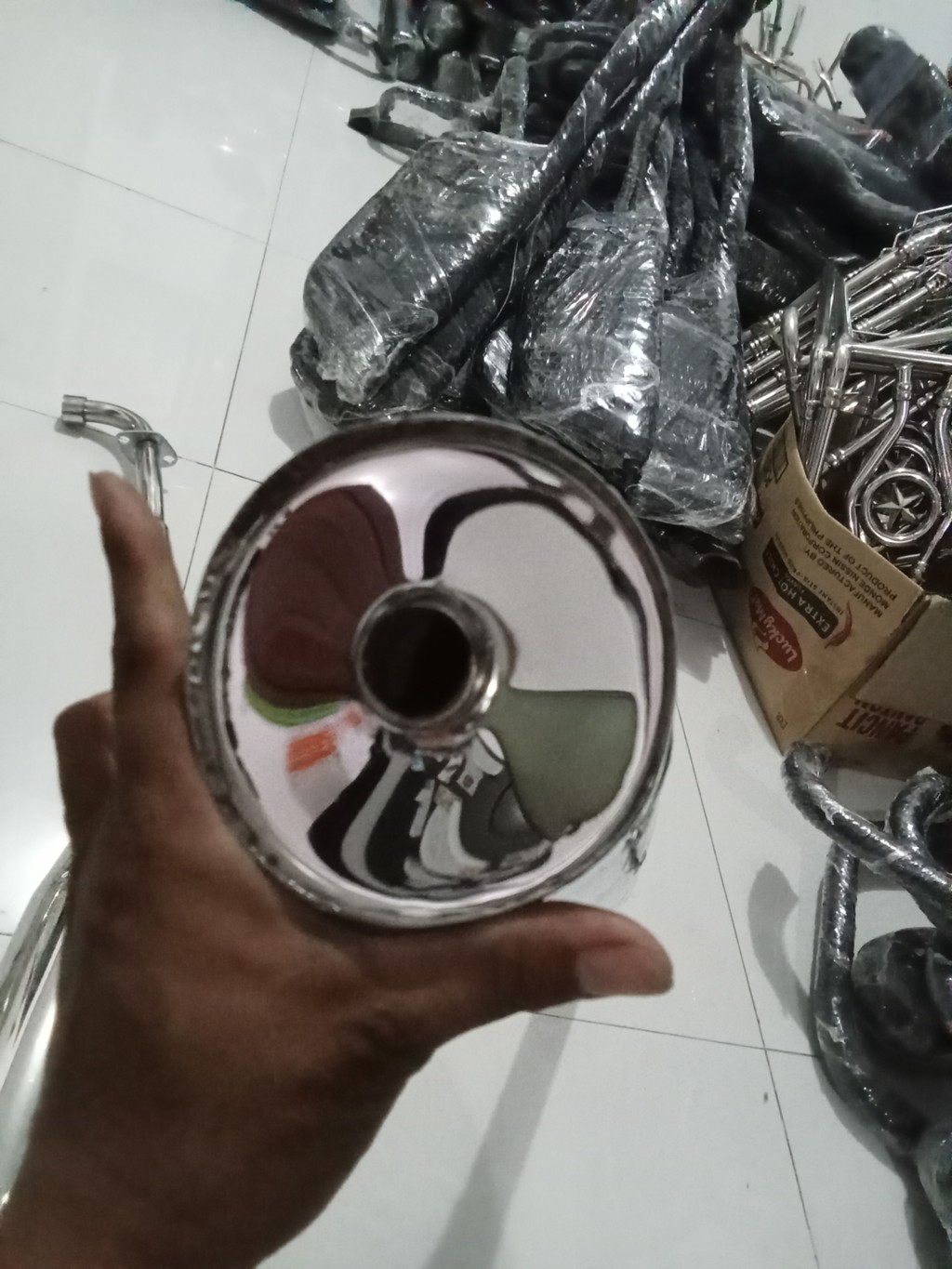 YAMAHA YTX 125 Muffler Chicken Pipe With Tatak | Shopee Philippines