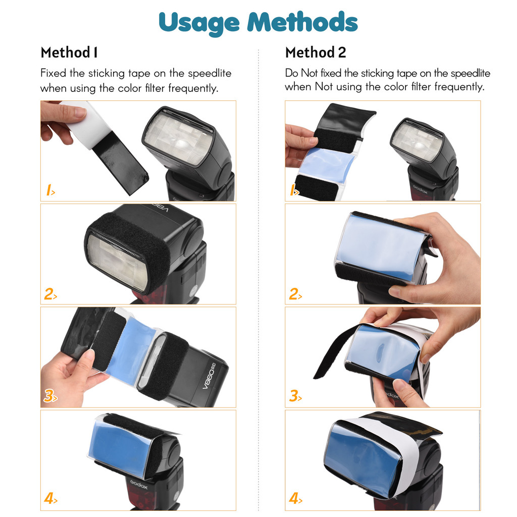 [COD]12 Pcs Universal Camera Flash Gels Lighting Filters Color ...