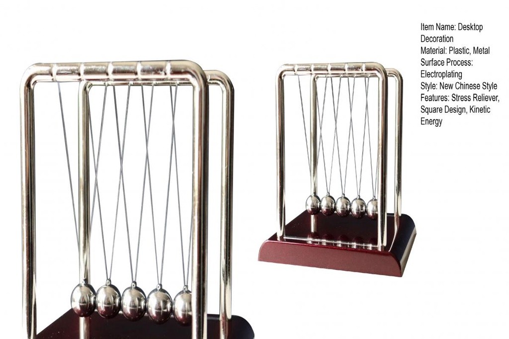 Science Desk Toy Desktop Decoration Ornament Square Design Newton's ...