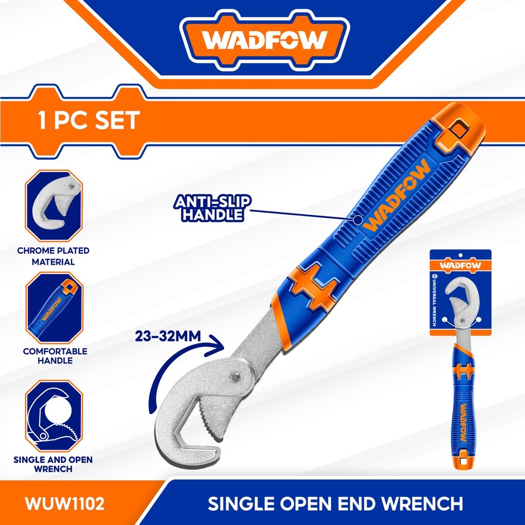 Wadfow Single Open End Wrench Industrial Grade Universal Bent Wrench ...