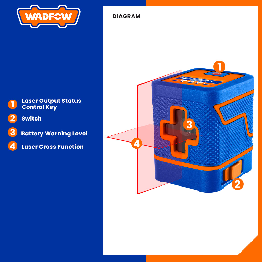 Wadfow Self-Leveling Line Laser WLE1M02 (WPT) | Shopee Philippines