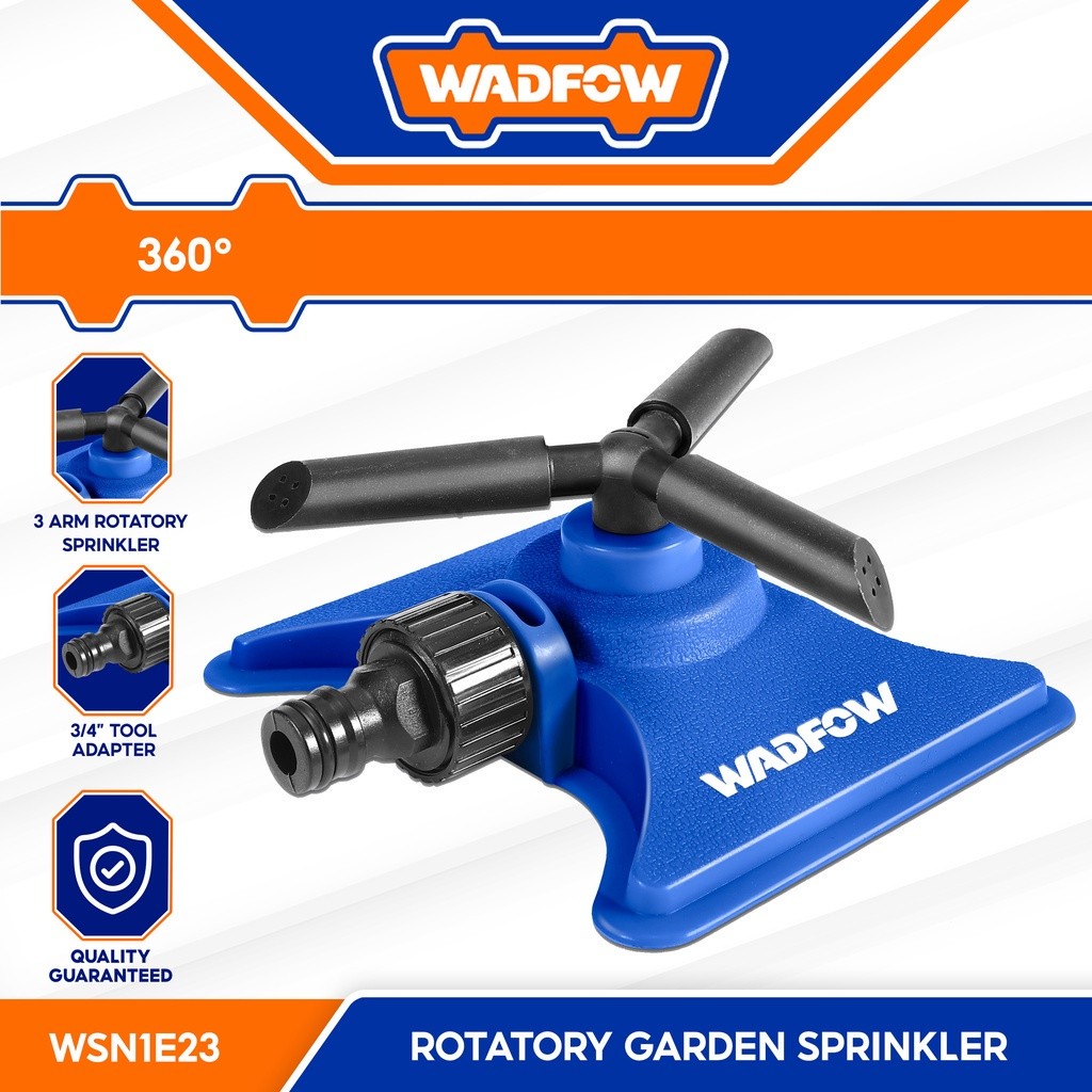 Wadfow 3 Arm Rotary Garden Sprinkler Sprayer Water Spray WSN1E23 (WHT ...