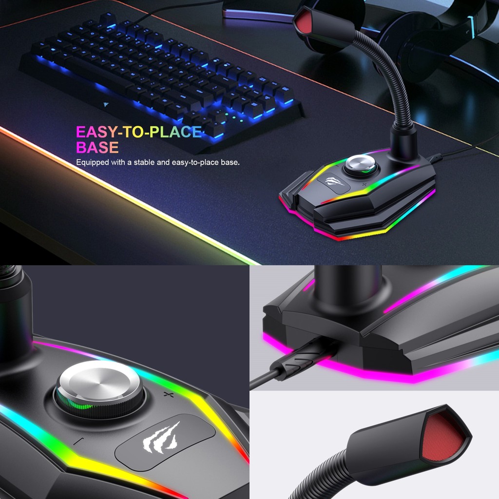 Havit Haze GK56B || RGB Gaming MIC || Black | Shopee Philippines