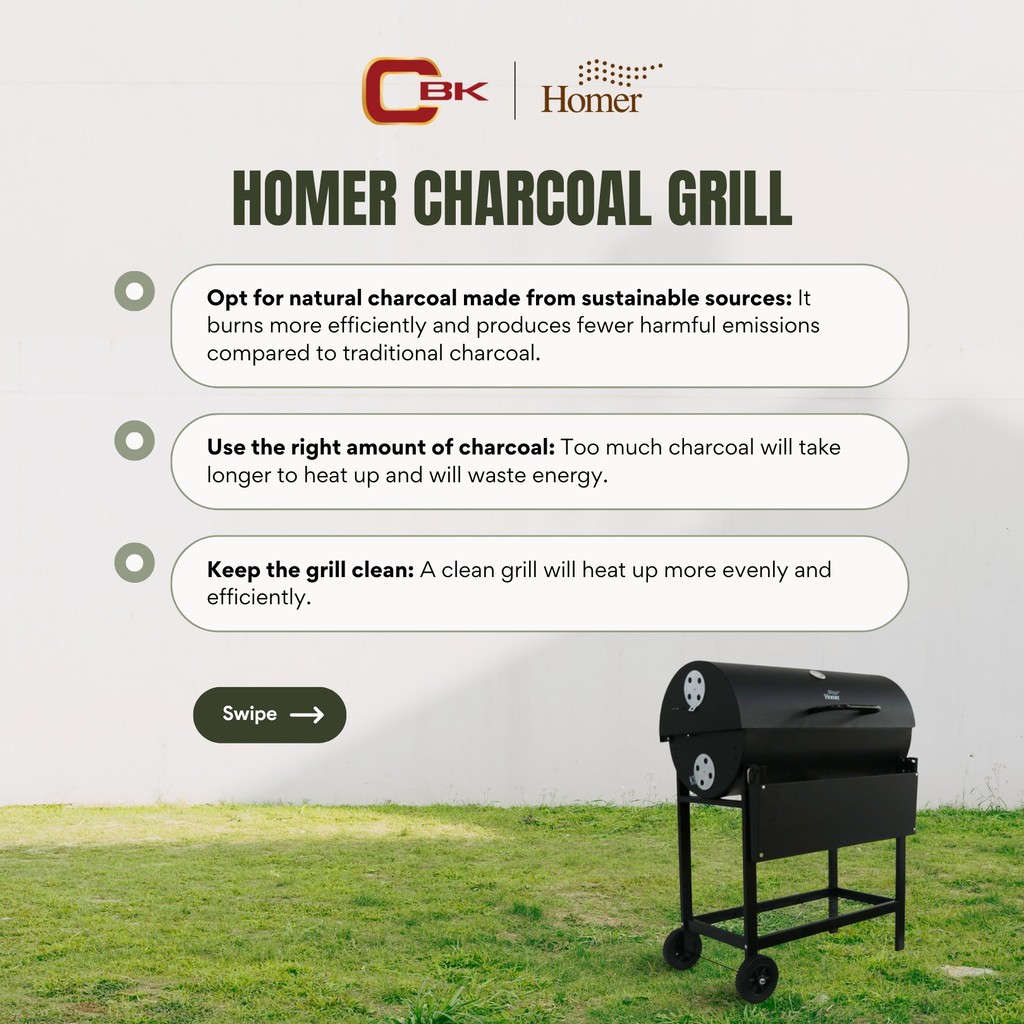 HOMER HOMKY1813D Outdoor Charcoal Grill. Ideal for Camping and Picnic ...