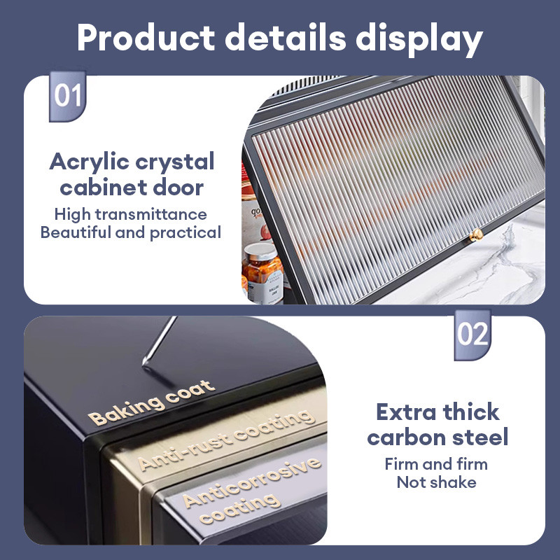 Dish Rack With Cover Kitchen Countertop Plate organizer Carbon Steel ...