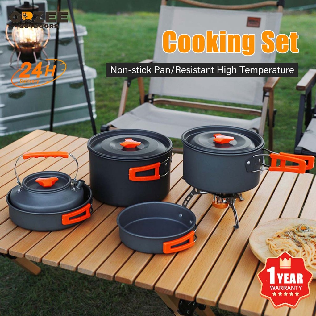 10-Piece Camping Cookware Set - Lightweight Outdoor Cooking Kit ...
