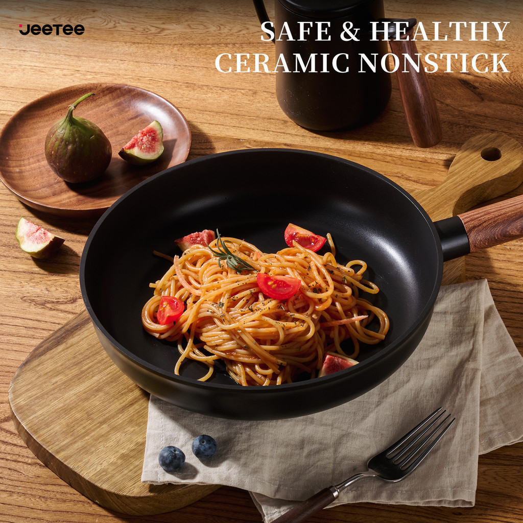 JEETEE 【Handle Removable】Nonstick Ceramic Cookware Set 7-Pcs Set Oven ...