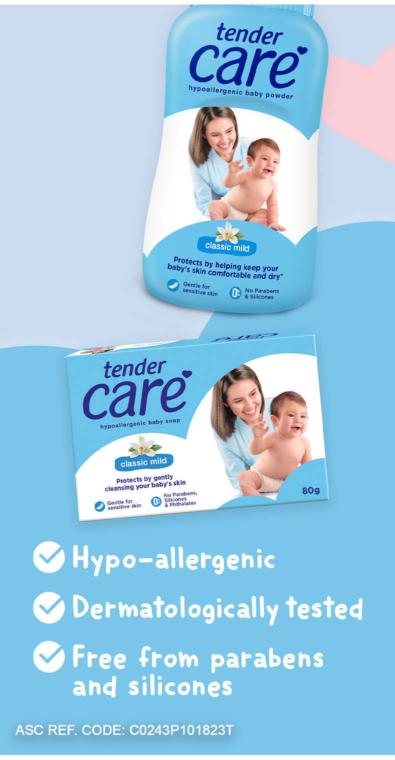 Tender Care Classic Mild Baby Soap - Hypoallergenic & Dermatologically ...