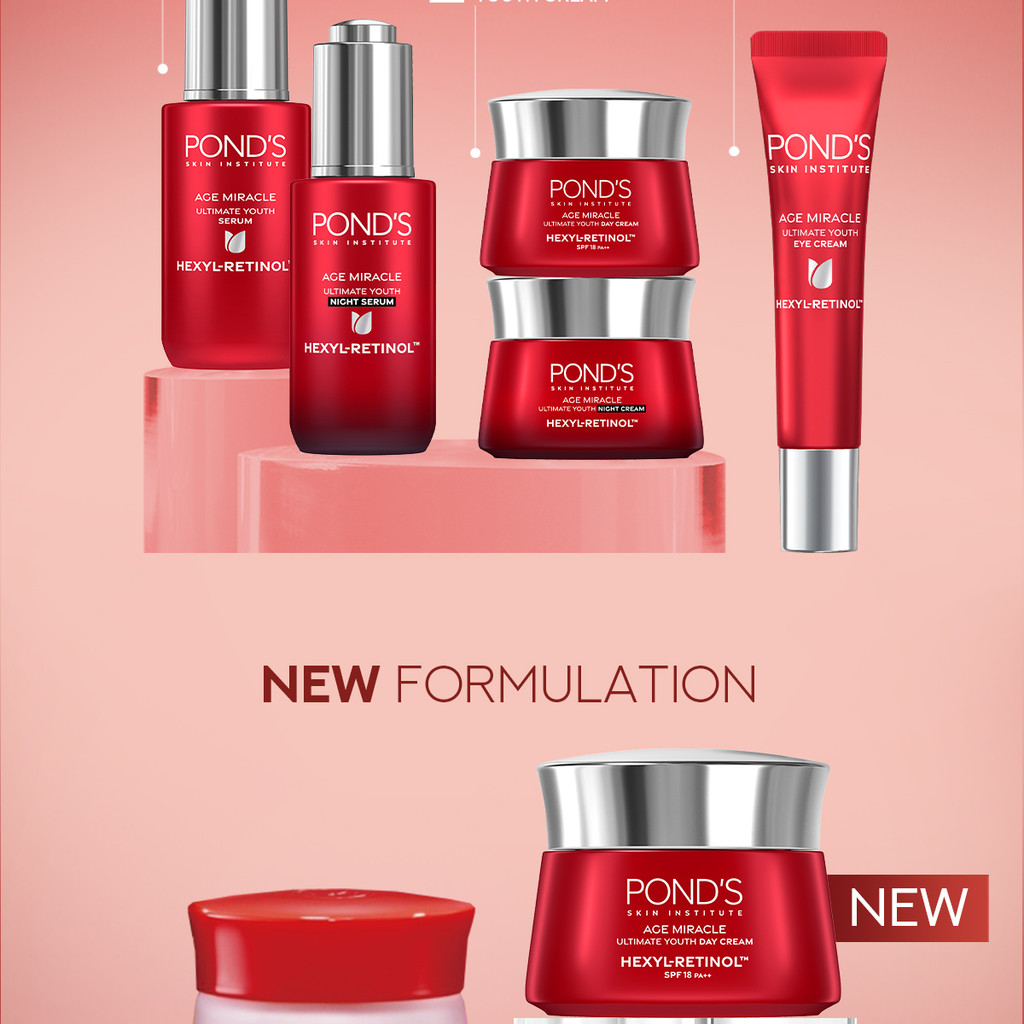 POND'S Age Miracle Ultimate Youth Day Anti Aging Cream 50G with Hexyl ...