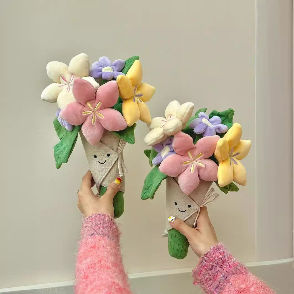 WMPH Cartoon Fun Hand-held Tulip Plush Toy Doll Bouquet Girls ...