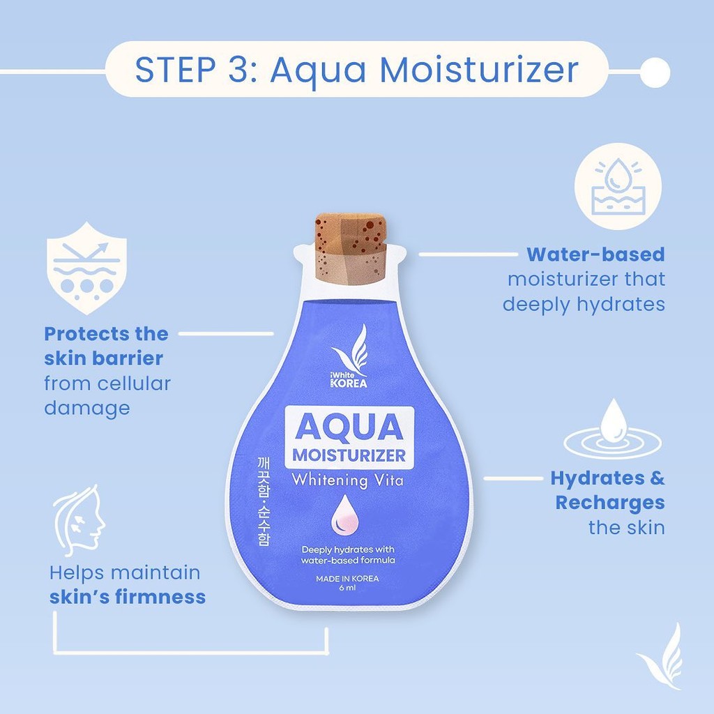 iWhite Korea Aqua Moisturizer Sachet 6ml - (Bundle of 3) | Shopee ...