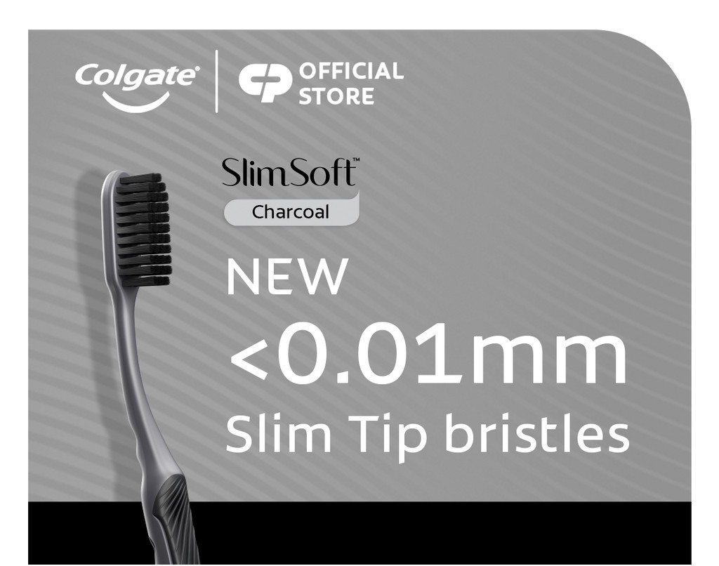 Colgate SlimSoft Toothbrush - Charcoal,