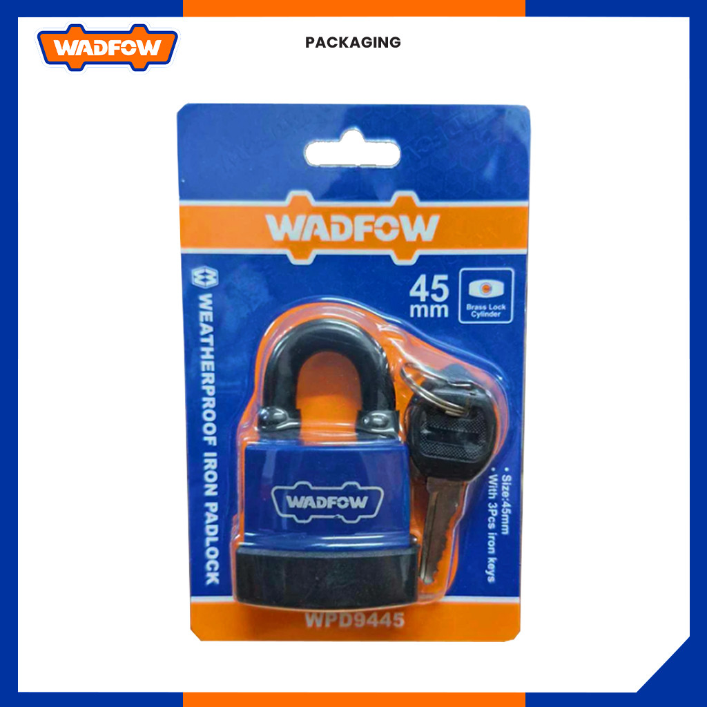 Wadfow 45mm-70mm Anti-Rust Weatherproof Laminated Iron Padlock Includes ...