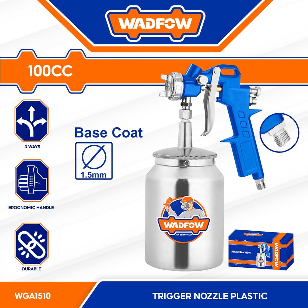 Wadfow 1000cc Air Spray Gun Spray Paint Suction Type for Air Compressor ...