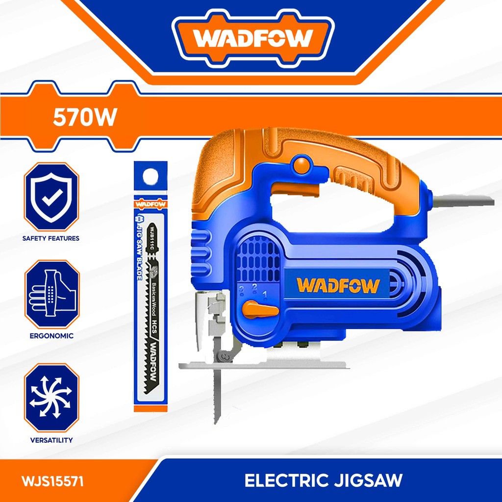 Wadfow WJS15571 Electric Jigsaw 570W Wood Cutter Machine 4 Step ...