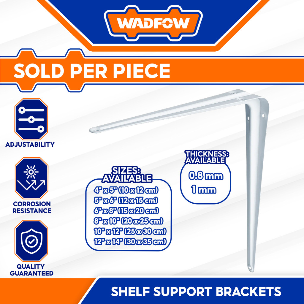 Wadfow Shelf Support Brackets with 6-Fixing Points Heavy Duty SOLD PER ...