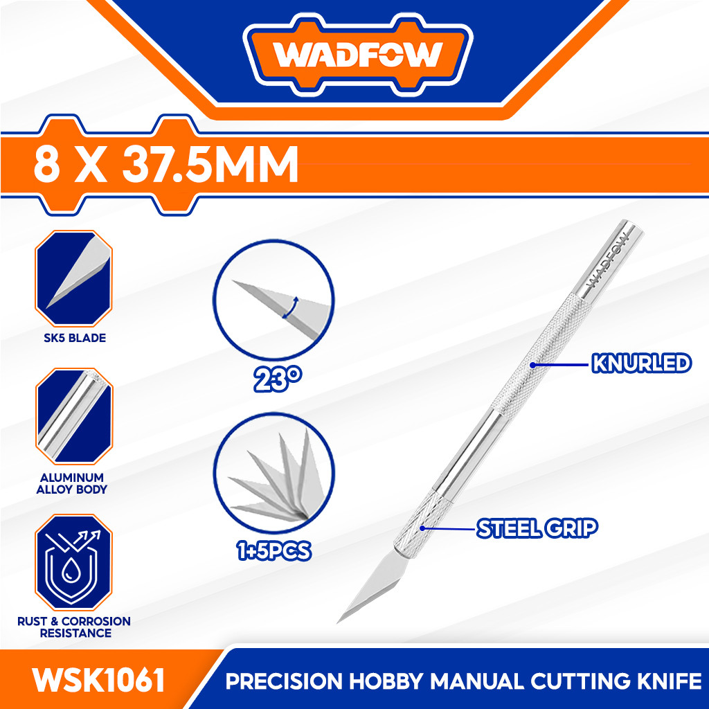 Wadfow WSK1061 Precision Hobby Manual Cutting Knife 8 x 37.5mm (5)SK5 blades | Shopee Philippines
