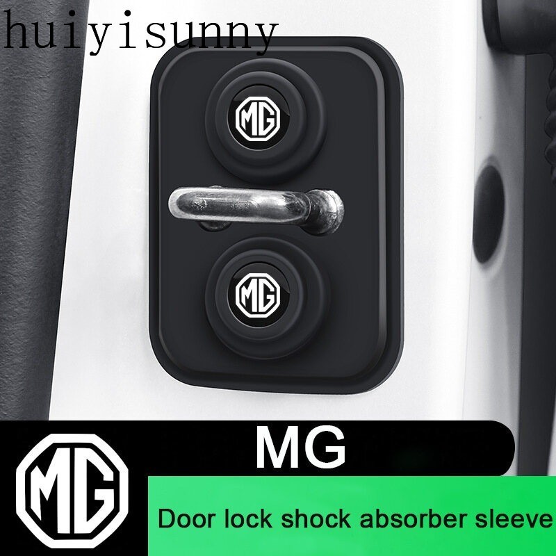 HYS 1/4Pcs MG Silicone Car Door Lock Protection Cover Door Lock Shock ...