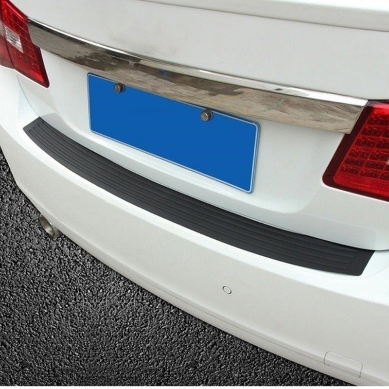 Car Rear Bumper Protector Sticker Trunk Sill Grard Rubber Strip Cover ...