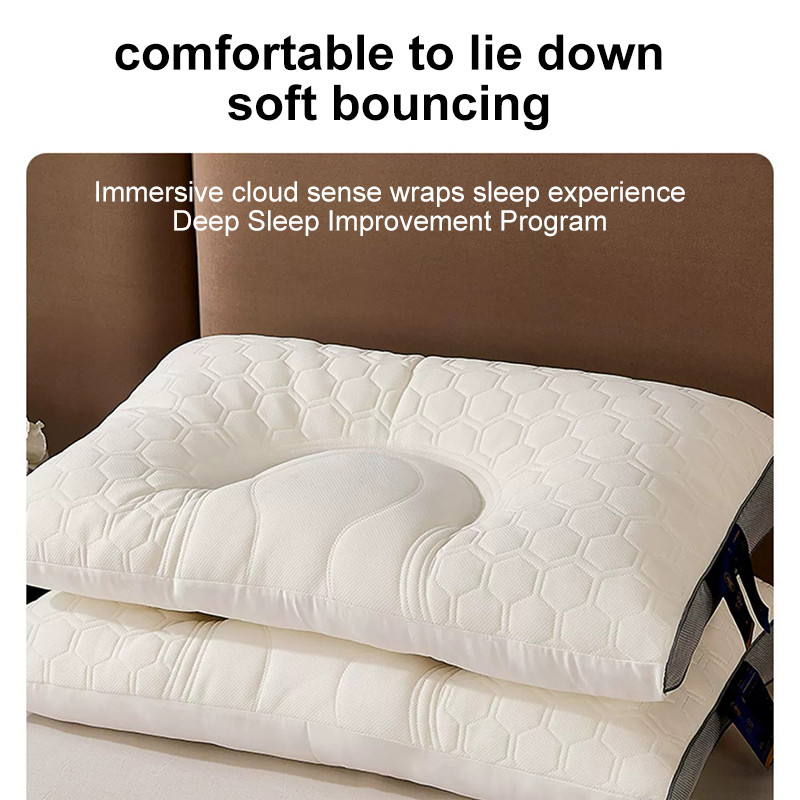 [3 Heights]Unan Pillow 3D Ergonomic Design Memory Foam Pillow Fits ...