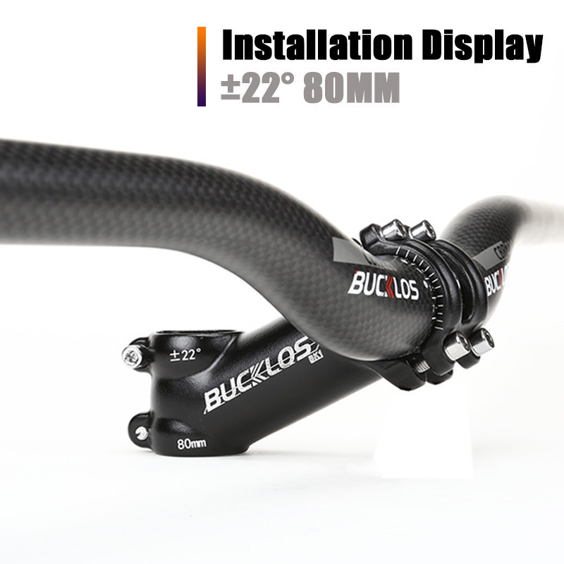 BUCKLOS Bike Stem Aluminium Alloy 7/17/22 Degree MTB Stem 60/70/80/90 ...
