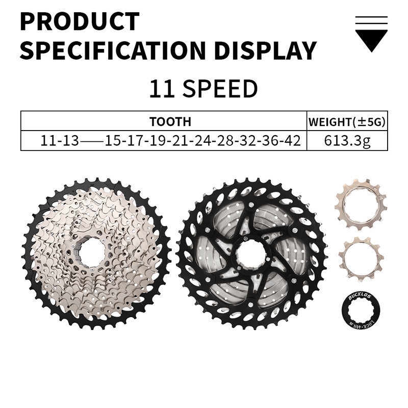 BUCKLOS Bike Cogs MTB Road Bike Cassette Cogs 8/9/10/11/12 Speed ...