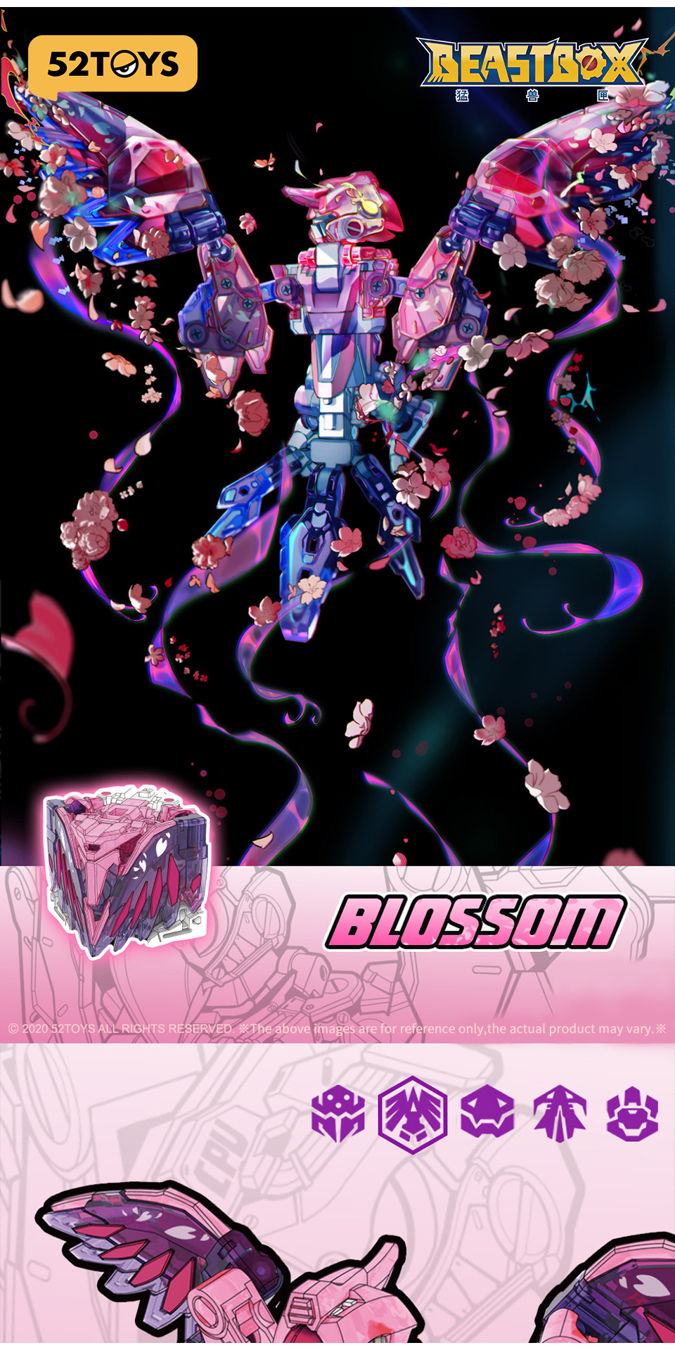 52TOYS BEASTBOX BB-10BL Blossom Mecha Deformation Action Figure ...
