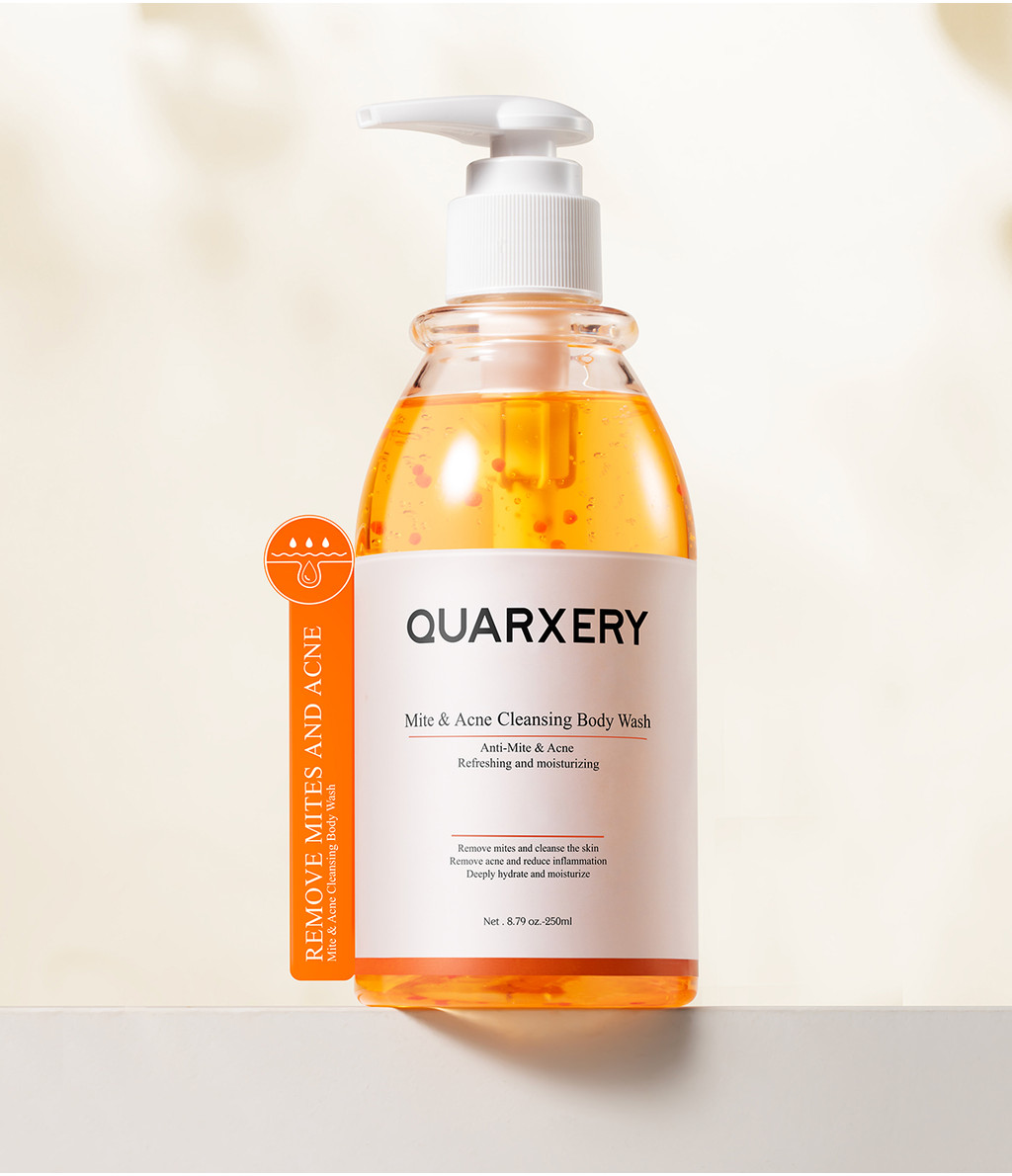 【Official Original】QUARXERY Mite & Acne Cleansing Body Wash Antibacterial cleansing shower gel ...