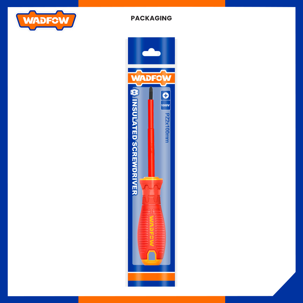 Wadfow 1000V Insulated Pozi-Drives Philips Screwdriver (Round Shank ...