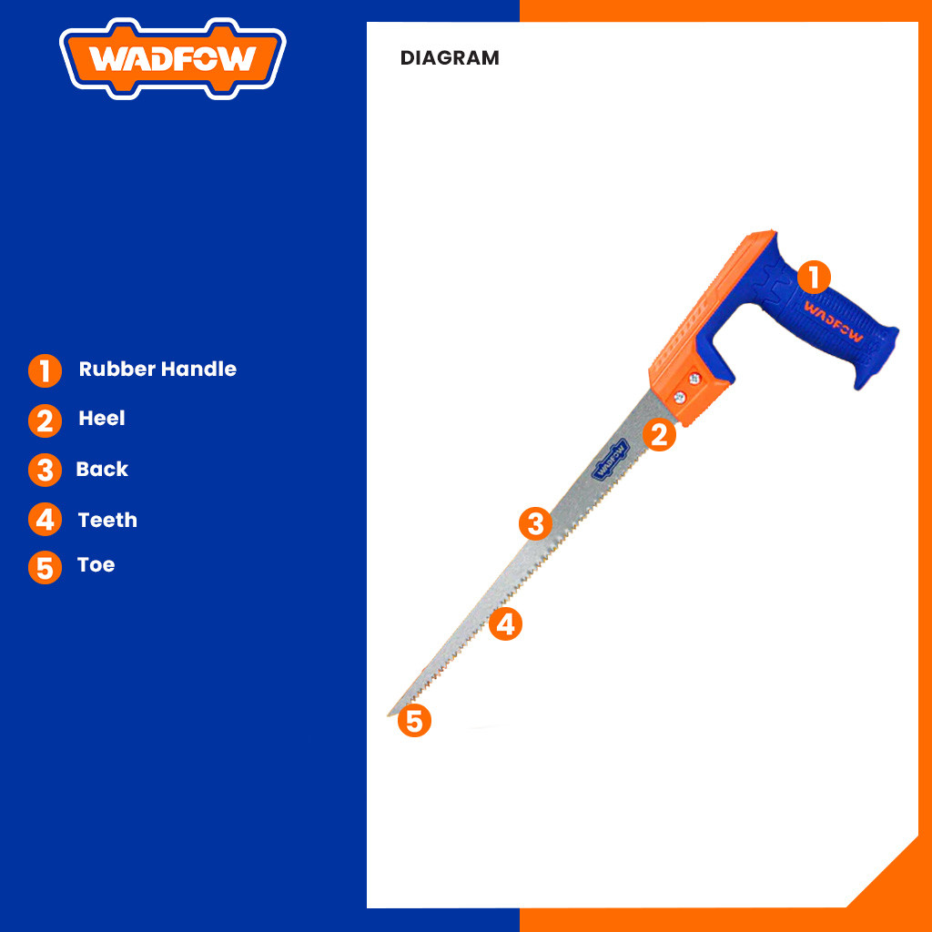 Wadfow Compass Hand Saw 12 Inch / 300mm For Wood WHW6G12 (WHT) | Shopee ...