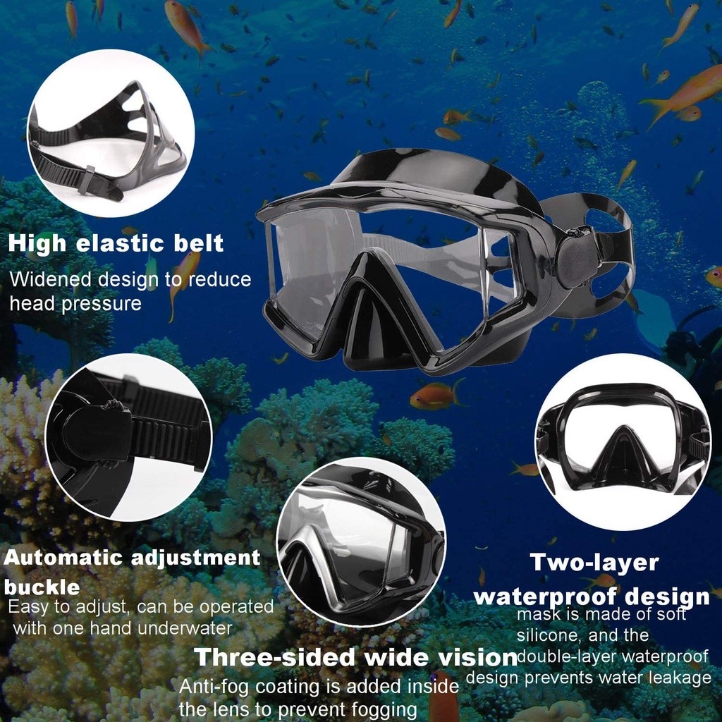 Professional Diving Goggles Diving Mask Tempered Glass Anti Fog Anti ...