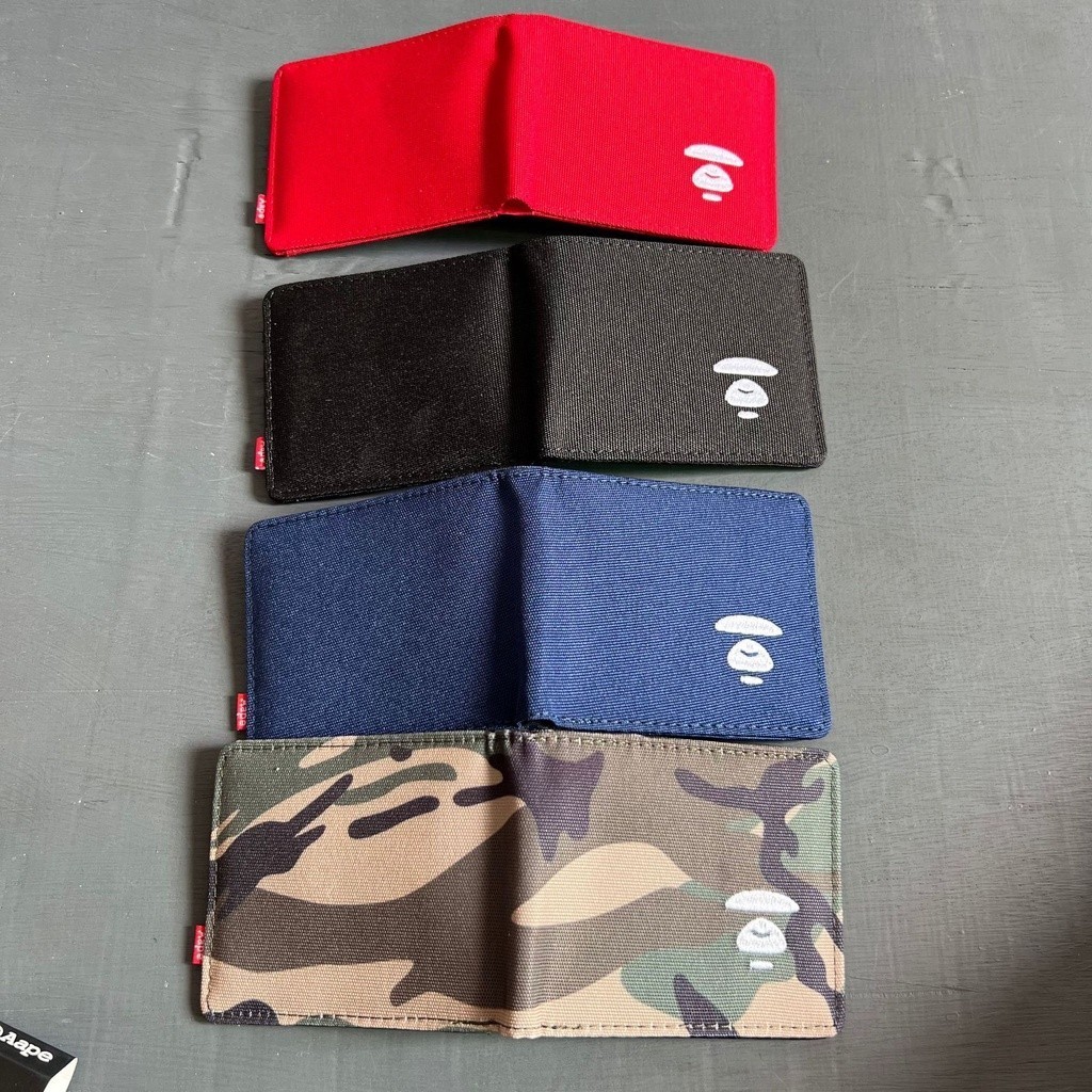 Bape Wallet Classic Short Wallet Men Card Holder Wallet Student Wallet ...