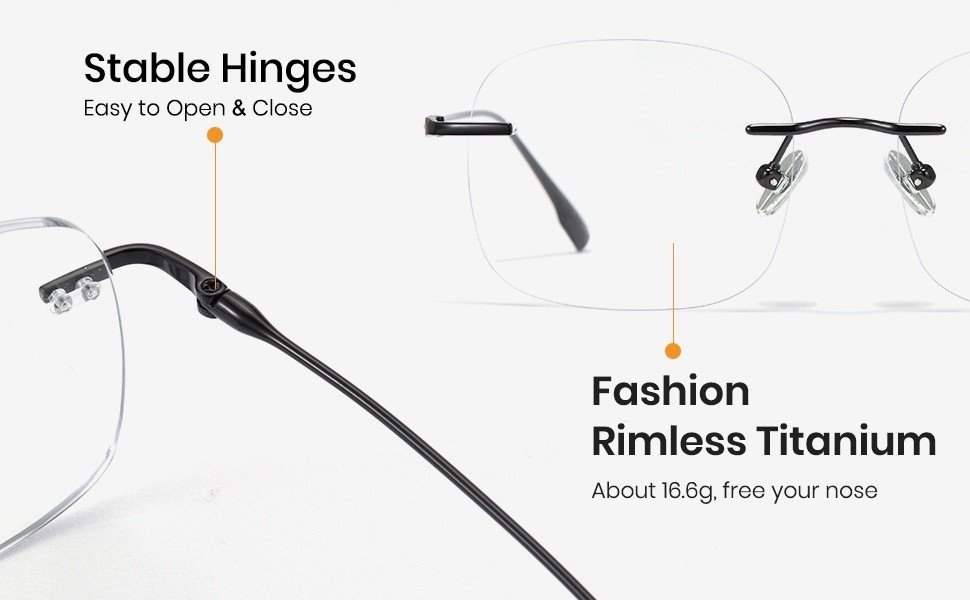 Cyxus Lightweight Simple Pure Titanium Fashion Color-Changing Glasses ...