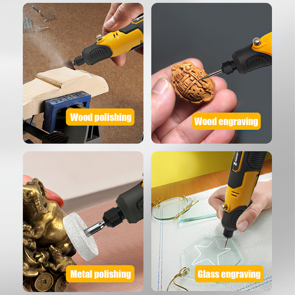 SOARFLY 57pcs Carving Tools Set Electric Cordless Mini Grinder Drill ...