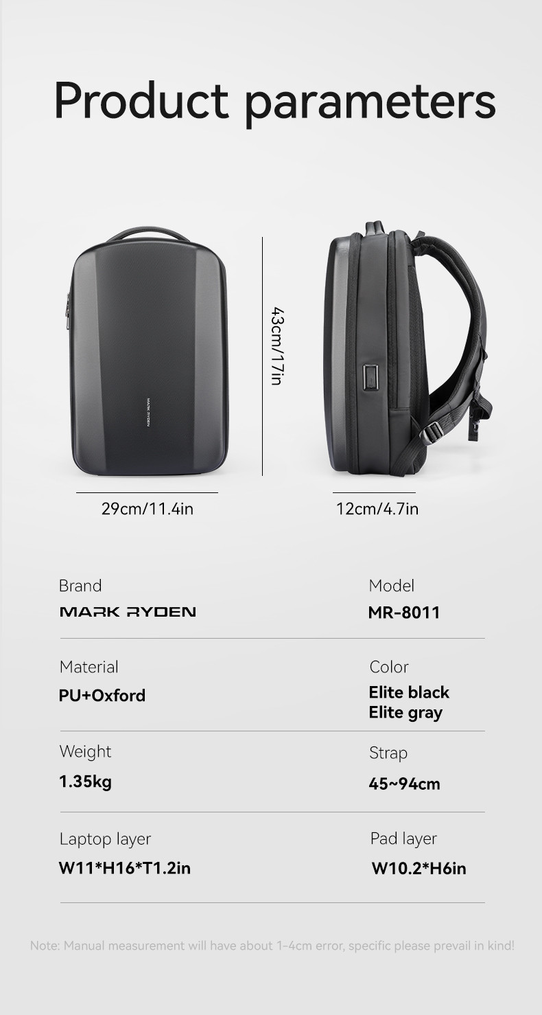 Men's EVA material USB interface splash proof crush-resistant geometric ...