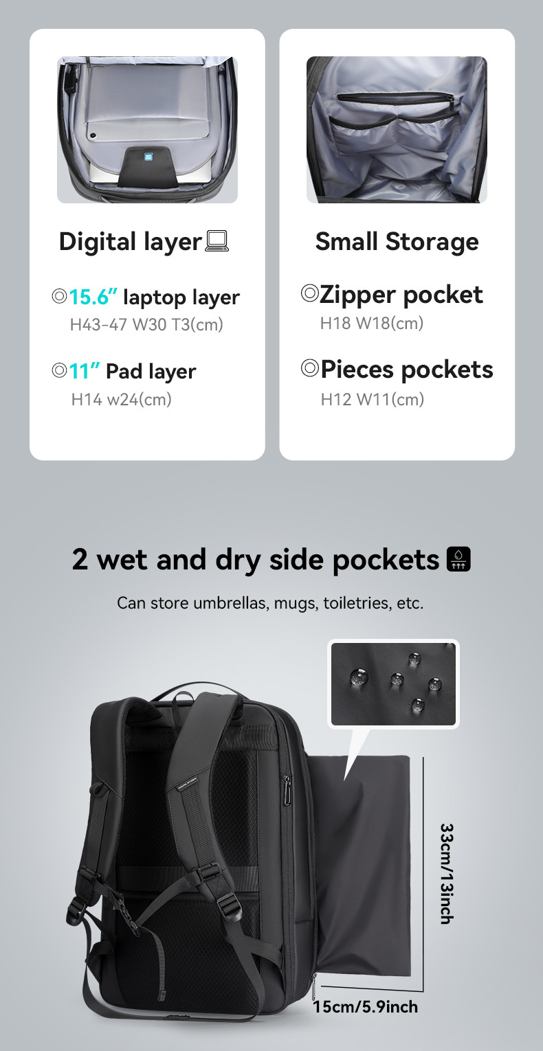 MARK RYDEN Men's Backpack Expandable 35L | Shopee Philippines