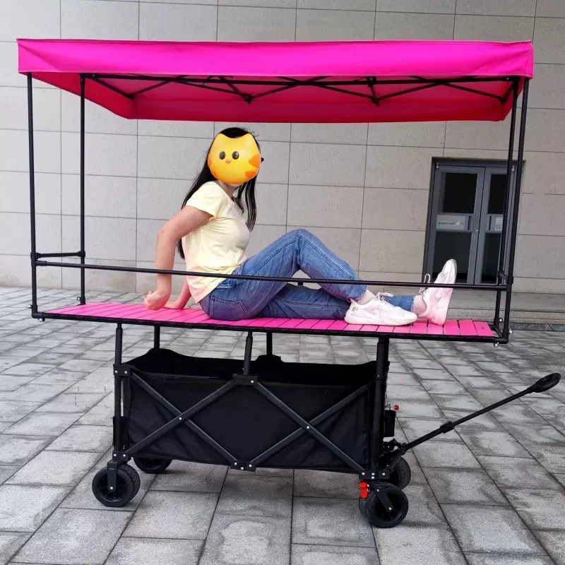 Foldable Market Stall Cart with Wheels – Heavy Duty Vendor Trolley for ...