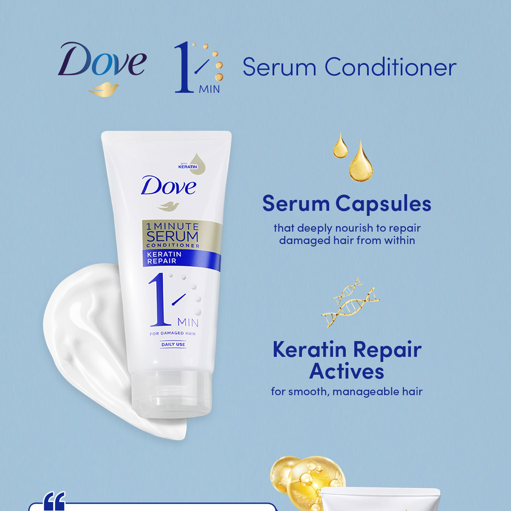 Dove Bio-Keratin Straight & Silky 1 Minute Conditioner 1L for Straight ...