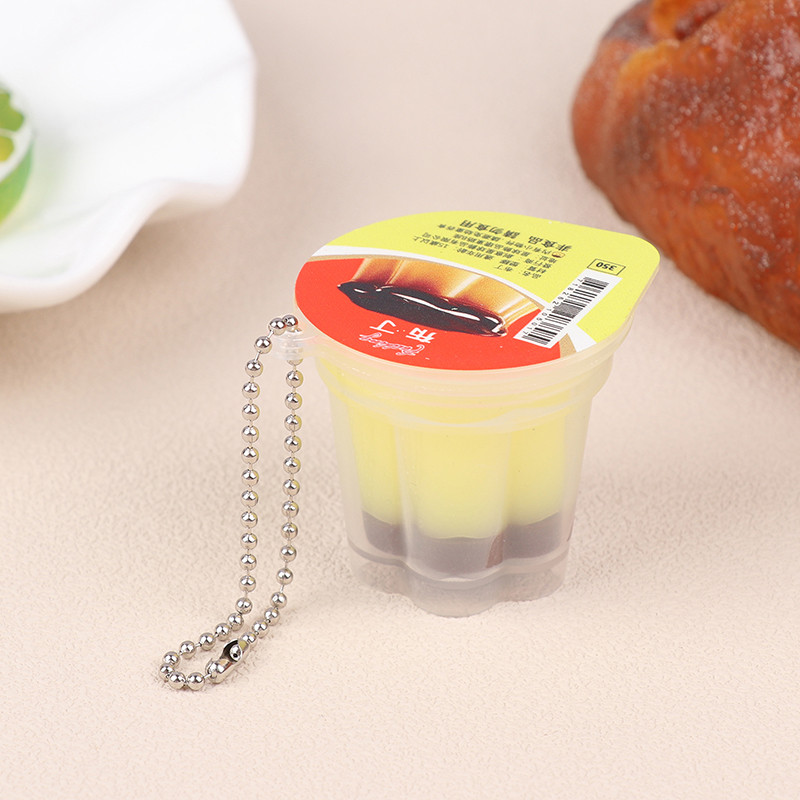 WMPH Novelty Pudding Pendant Food Play Reduce Pressure Keychain ...