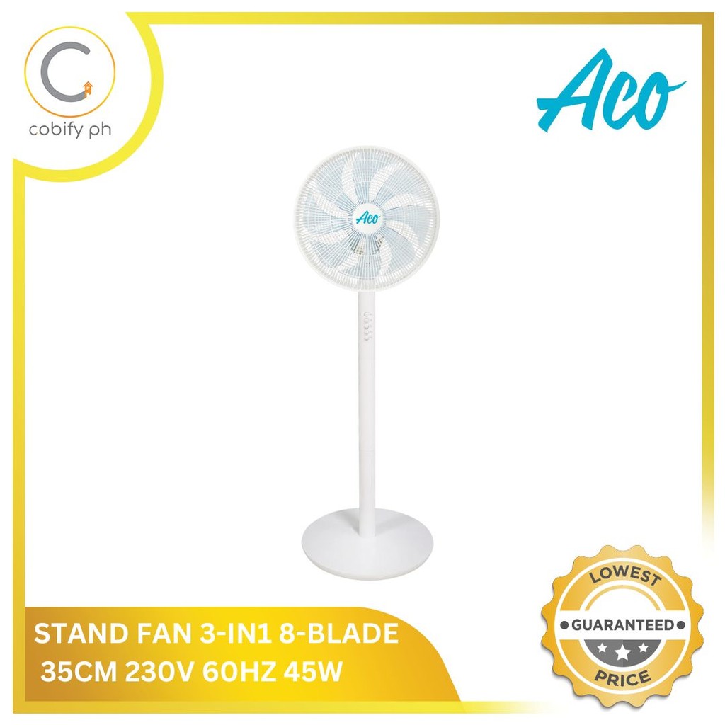 ACO Stand Fan 3-IN1 8-Blade | Shopee Philippines