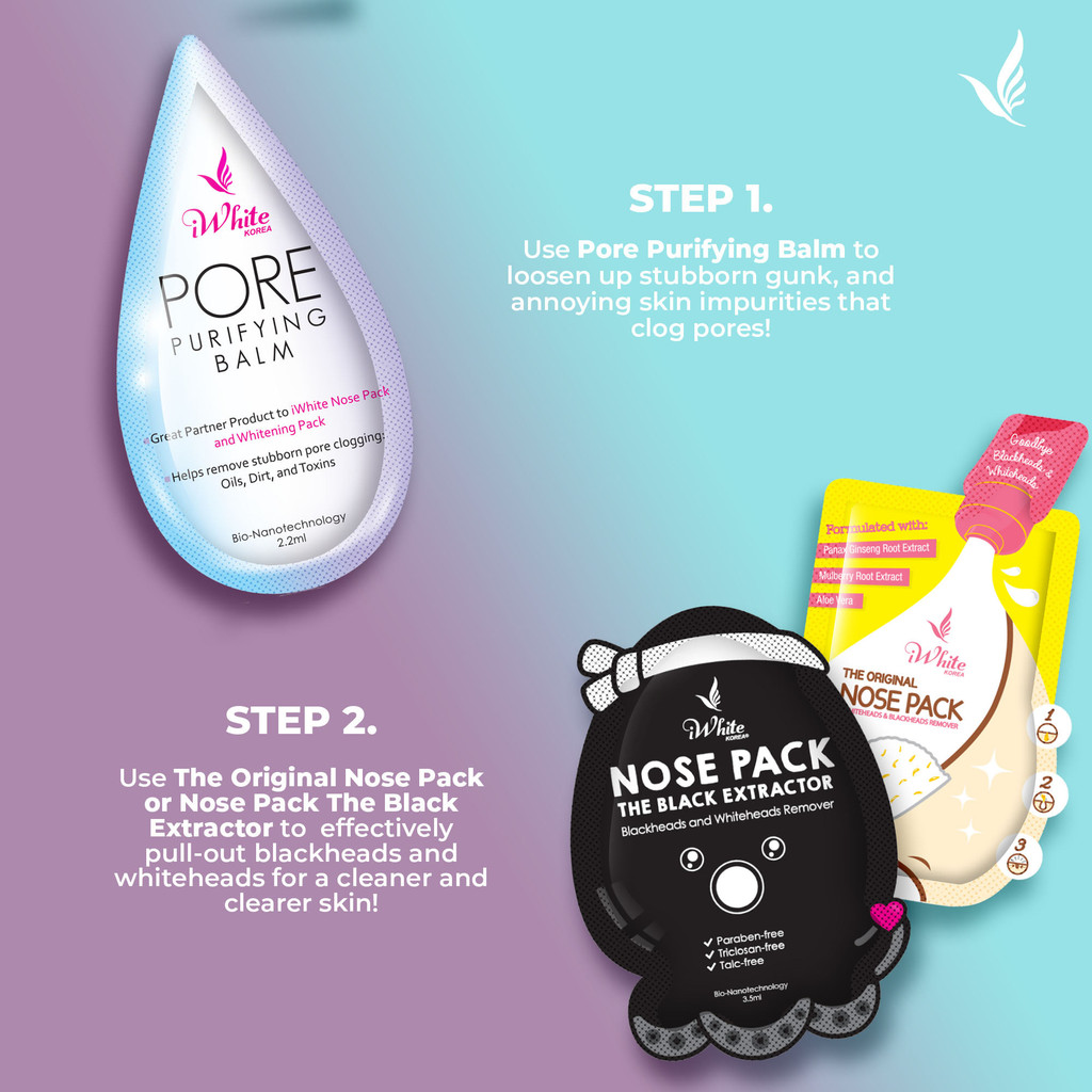 iWhite Korea Pore Problem Solving Kit - Black Extractor | Shopee ...